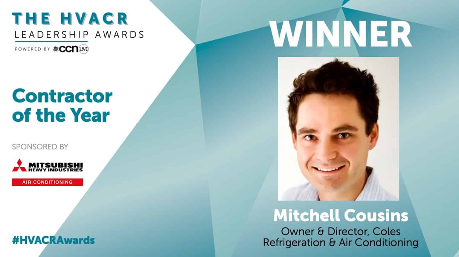 HVACR Awards: Contractor of the Year Winner Mitchell Cousins | Coles ...
